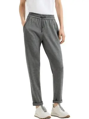 Brunello Cucinelli Interlock Trousers - Dark Grey