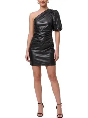 Rachel Rachel Roy Shayna Faux Leather Mini Dress - Black