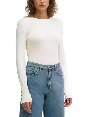 BENETTON Button-embellished Sweater - Neutrals