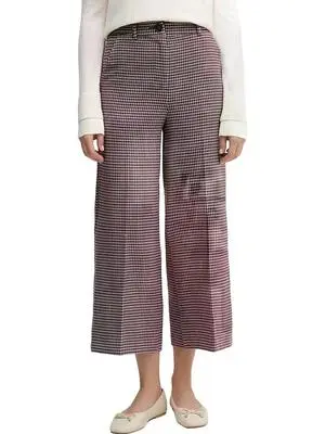 BENETTON Houndstooth Trousers - Purple