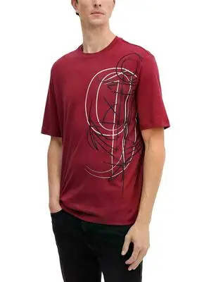 Armani Exchange Graphic-print T-shirt - Red