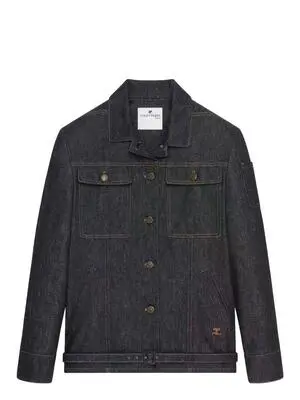 COURREGES Belted Denim Jacket - Blue