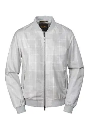 MOORER Zip-Fastening Bomber Jacket Grey