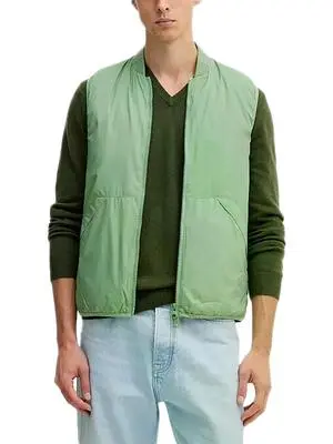 BENETTON Zip Pocket Gilet - Green
