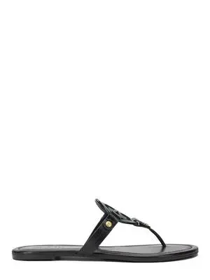 Tory Burch Miller Cutout Leather Sandals - Black