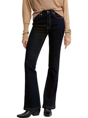 BENETTON Flared Jeans With Contrast Stitching - Blue