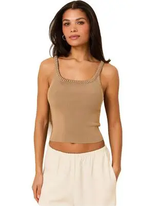 Solid & Striped Lyra Knit Tank - Brown
