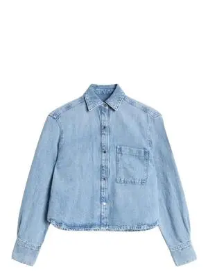 7 For All Mankind Indigo Linen Iris Shirt - Purple