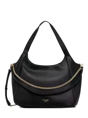 TWINSET Shoulder Bag With Chain - Black