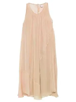 ALYSI Gathered Panel Dress - Neutrals