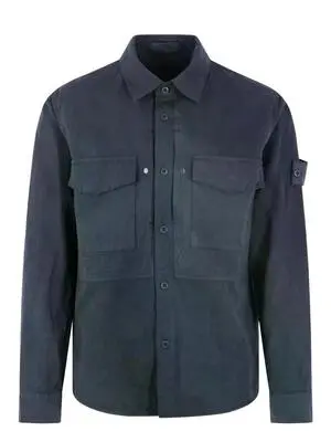 Stone Island Ghost Buttoned Badge Shirt - Blue