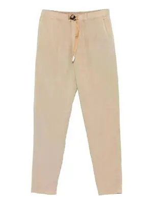 WHITE SAND Greg Belted Trousers - Neutrals