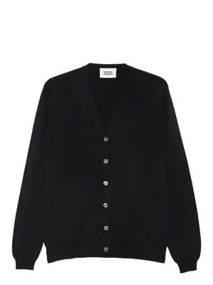 Alpha Studio Buttoned V-neck Cardigan - Blue