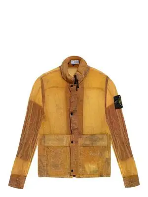 Stone Island Button Flap Pocket Jacket - Orange