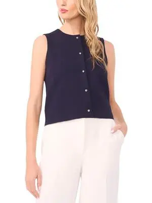 Halogen Knit Button-up Vest - Baritone Blue