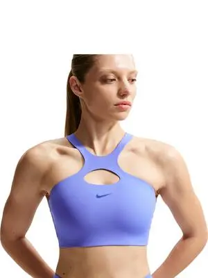 Nike Universa Medium-support Padded Sports Bra - Blue