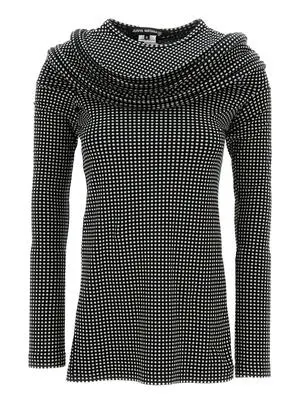 Junya Watanabe Polka Dot Long-sleeve Top - Black