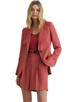 REISS Jules Tailored Bermuda Shorts - Burnt Red