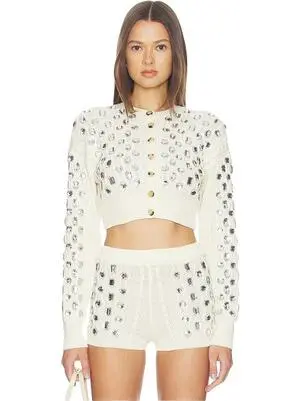 Giuseppe Di Morabito Embellished Cotton Sweater - Ivory