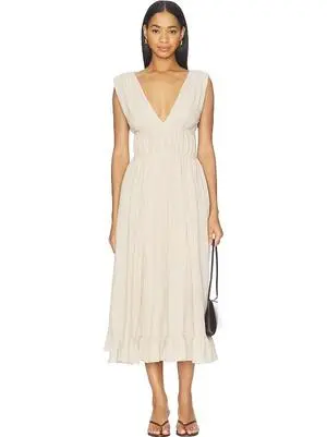 Peixoto Ava Midi Dress - Beige