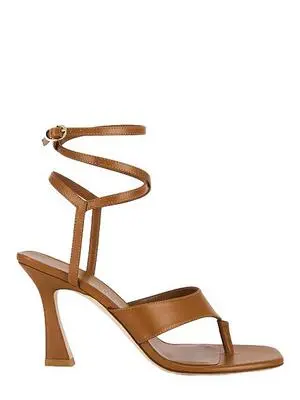 STUART WEITZMAN Vinnie Wrap Thong Sandal 85 - Brown