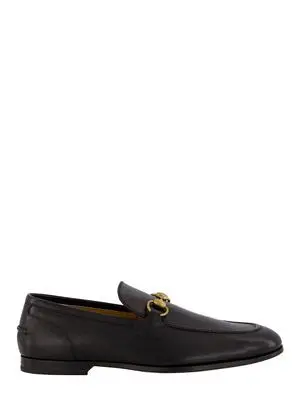 Gucci Jordaan Leather Loafers - Black