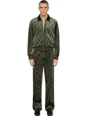 Givenchy Monogram Velvet Jogger Pants - Green