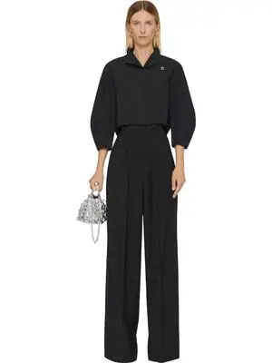 Givenchy Monogram Jacquard Pleated Trousers Black