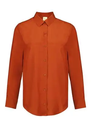 PAULA S Ametista Silk Twill Shirt - Orange