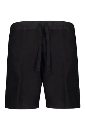 120% Lino Linen Bermuda Shorts - Black
