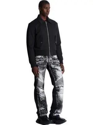Balmain Cotton Bomber Jacket With Vintage Logo - Black
