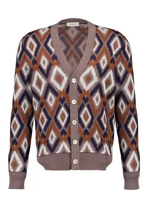 PIACENZA CASHMERE 1733 Geometric Knit Cardigan Multicolour
