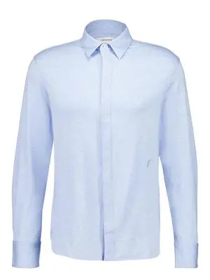 SALVATORE FERRAGAMO Light Blue Stretch Jersey Shirt