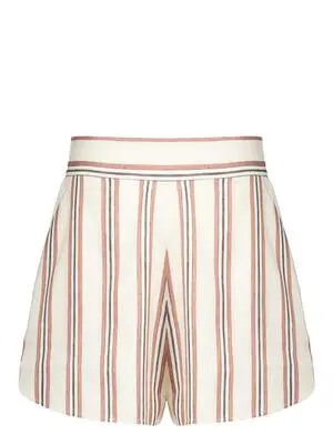 PAULA Calcita Striped Linen Shorts - Multicolour