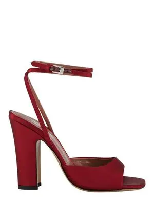 Paris Texas Lara Satin Sandal - Black