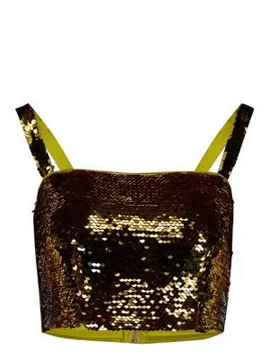 DOLCE & GABBANA Sequined Crop Top With Straps