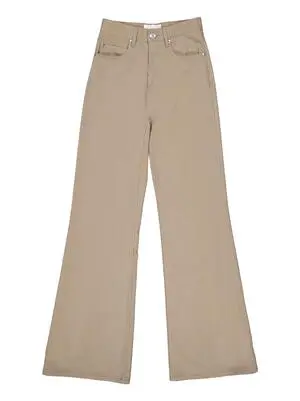 AMI Paris High-waist Flared Trousers - Brown