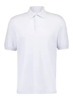 Brunello Cucinelli Light Short-sleeved Cotton Polo Shirt - Blue