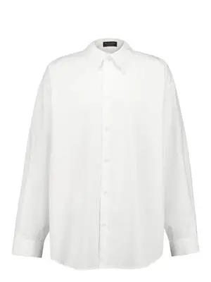 Balenciaga White Minimal Poplin Shirt White