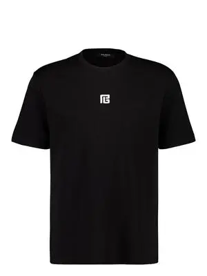 Balmain Regular Fit Small Logo T-shirt - Black