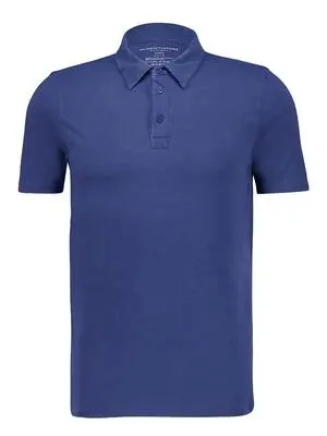 MAJESTIC FILATURES Bleu Taormina Organic Cotton Polo