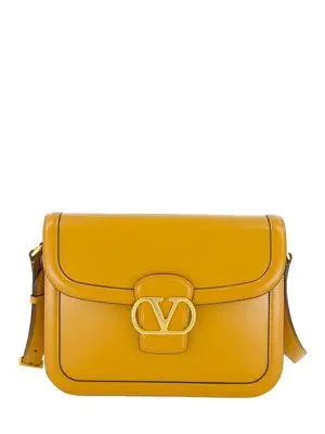 Valentino Garavani 9to5 Leather Shoulder Bag Orange