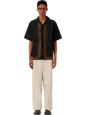 Commas Sunwaves Camp Collar Shirt - Black