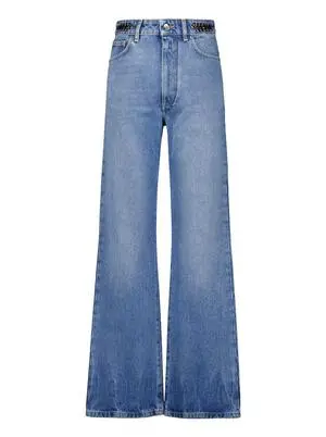 Rabanne High-Waist Straight Jeans Blue