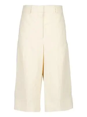 Stella McCartney Linen Viscose Culotte Shorts - Cream