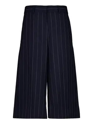 Stella McCartney Tailored Pinstripe Wool Shorts - Blue