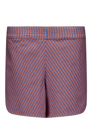 PAULA X Marrakshi Life Striped Cotton Shorts - Blue