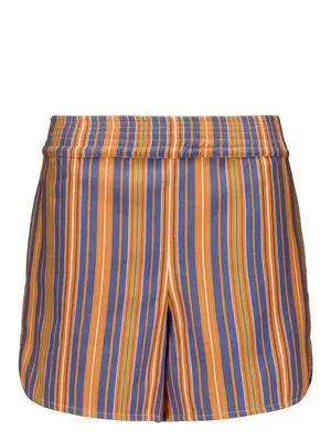PAULA Paula X Marrakshi Life Striped Cotton Shorts Multicolour