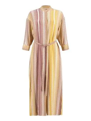 ZEUS+DIONE Striped Silk Midi Caftan