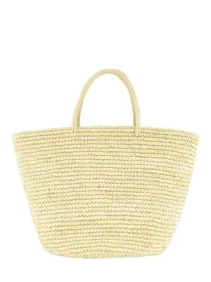 SENSI STUDIO Natural Straw Maxi Tote - Beige